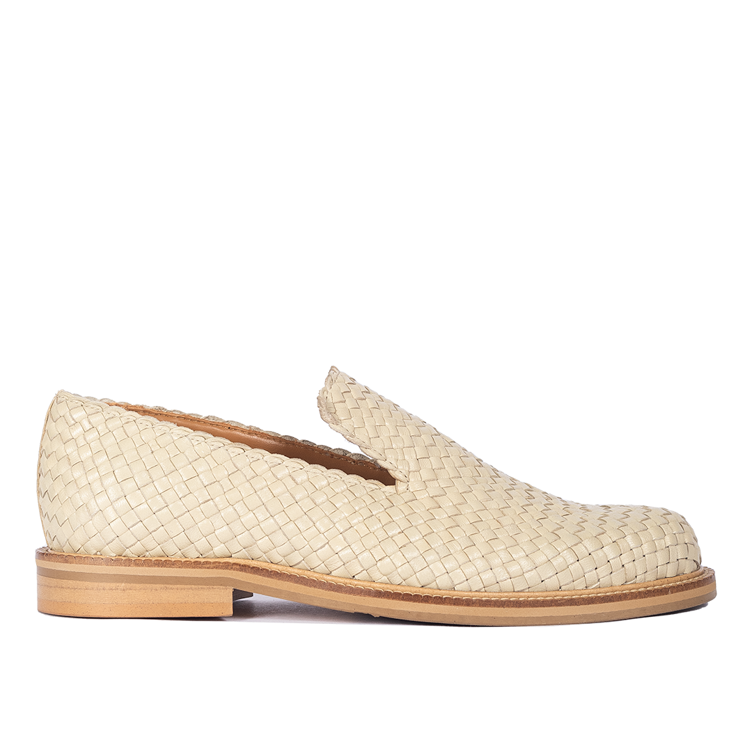 ANGULUS 1666-101 Hand-braided loafer with decorative trim - NEUTRAL ...